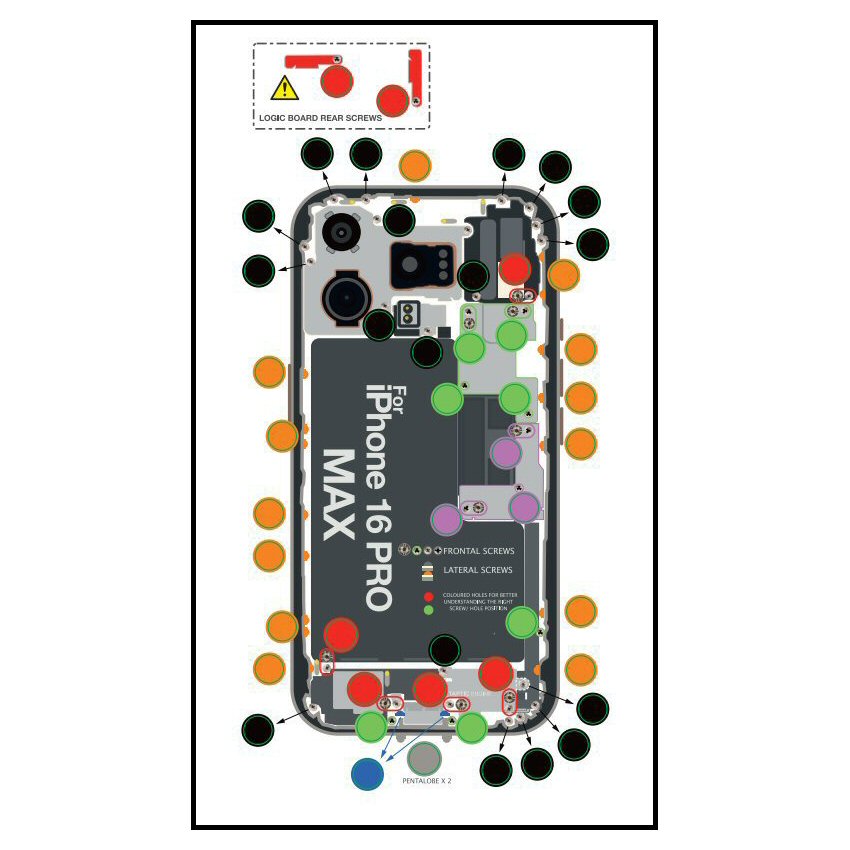 DottorPod iScrews For iPhone 16 Pro Max Screw Holder Tray Organiser Gu – FoneFunShop