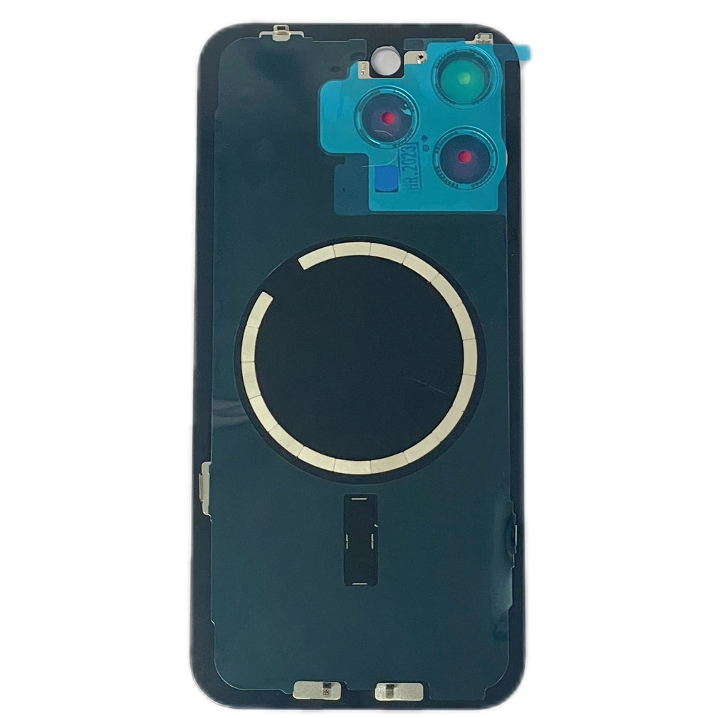 Glass Back For iPhone 15 Pro Max Black Titanium Battery Door Camera ...