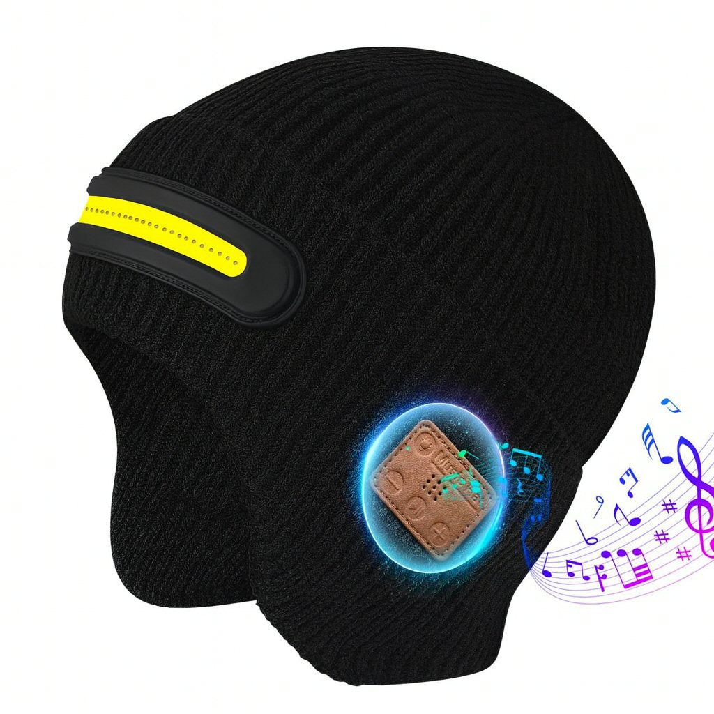 Bluetooth Music Beanie with LED Light – Warm Winter Hat with Built-in ...